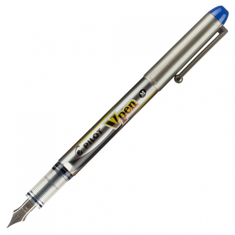 Ручка перьевая PILOT V-Pen Silver синяя 0,7мм - 253 руб.